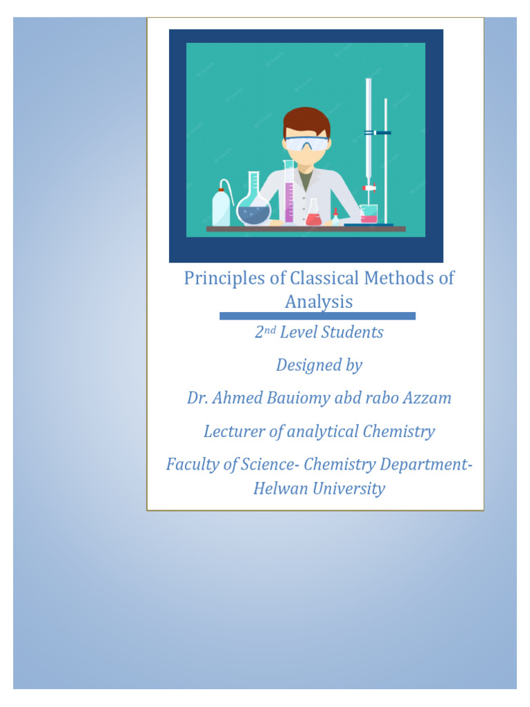 Principles of Classical Methods of Analysis - 230916 - 142509 | PDF