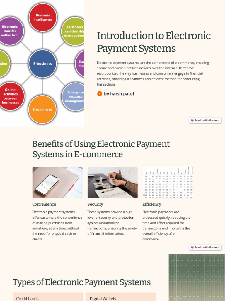 Introduction To Electronic Payment Systems | PDF