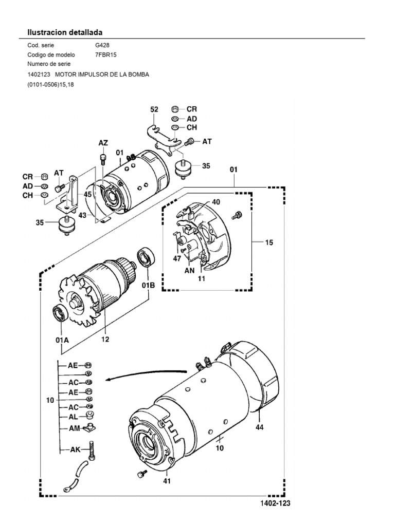 Motor Impulsor de La Bomba 7FBR15 | PDF
