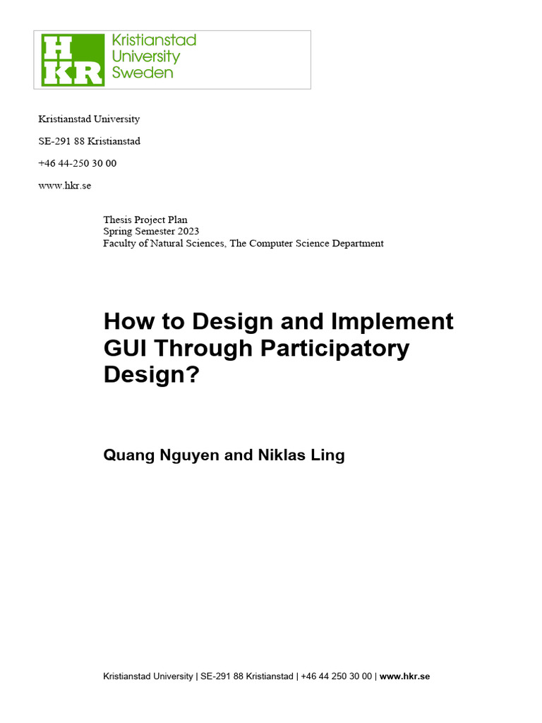 Designing GUI with Participatory Design | PDF | Art
