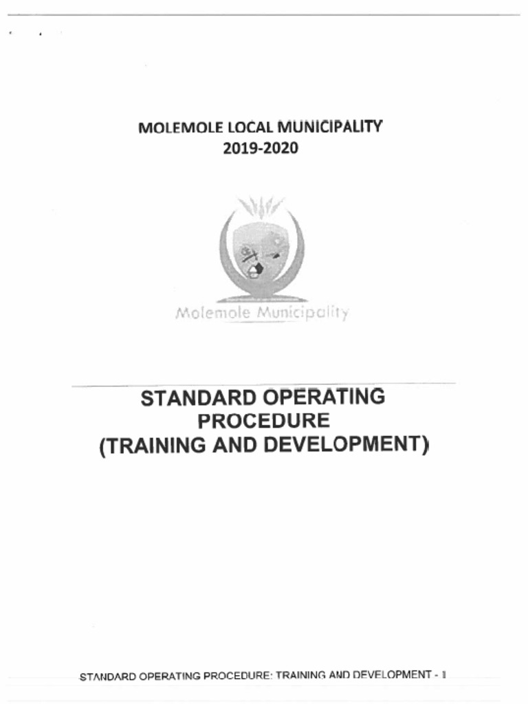 Training and Development Standard Operating Procedure | PDF