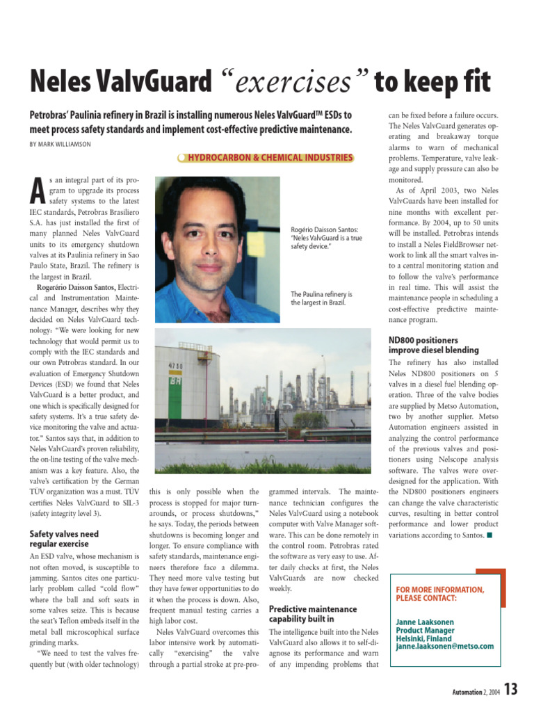 Neles ValvGuard "Exercises" To Keep Fit | PDF | Valve | Automation