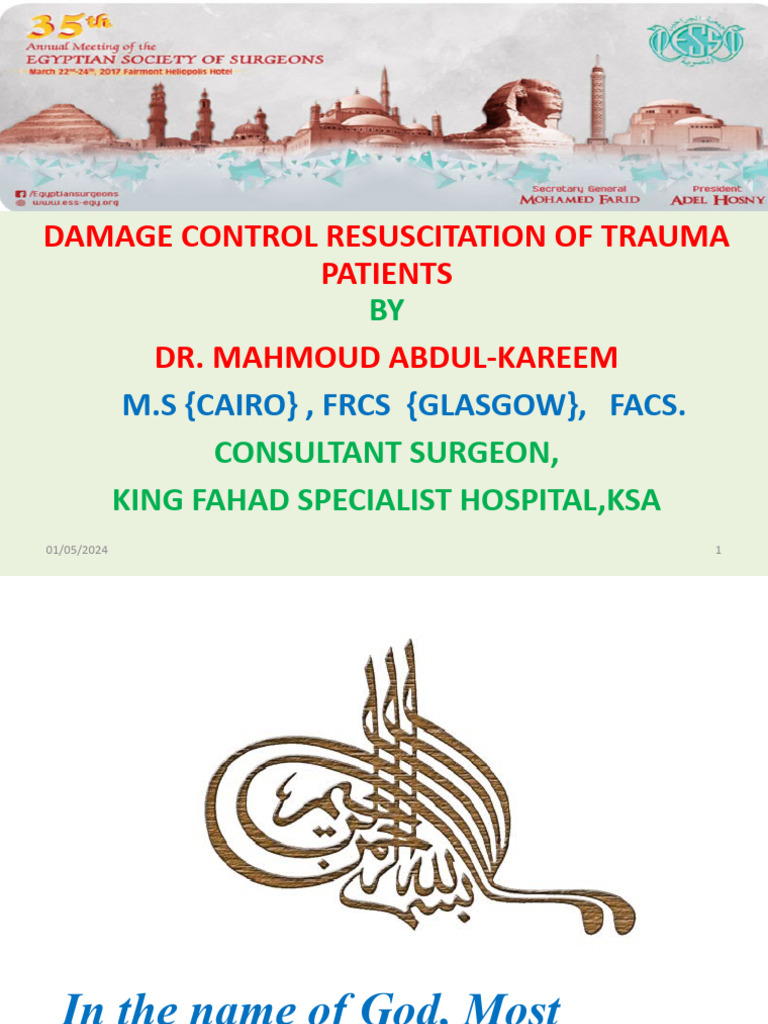Damage Control Resuscitation in Trauma | PDF | Self-Improvement | Wellness