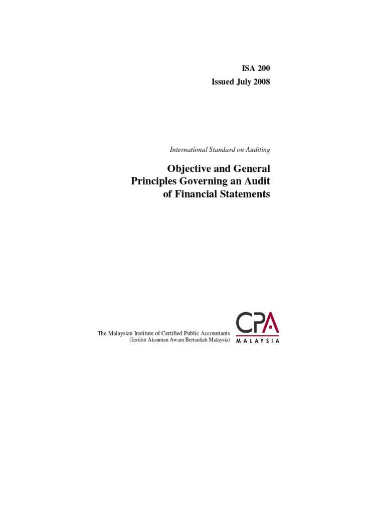 Isa 200 | PDF | Business