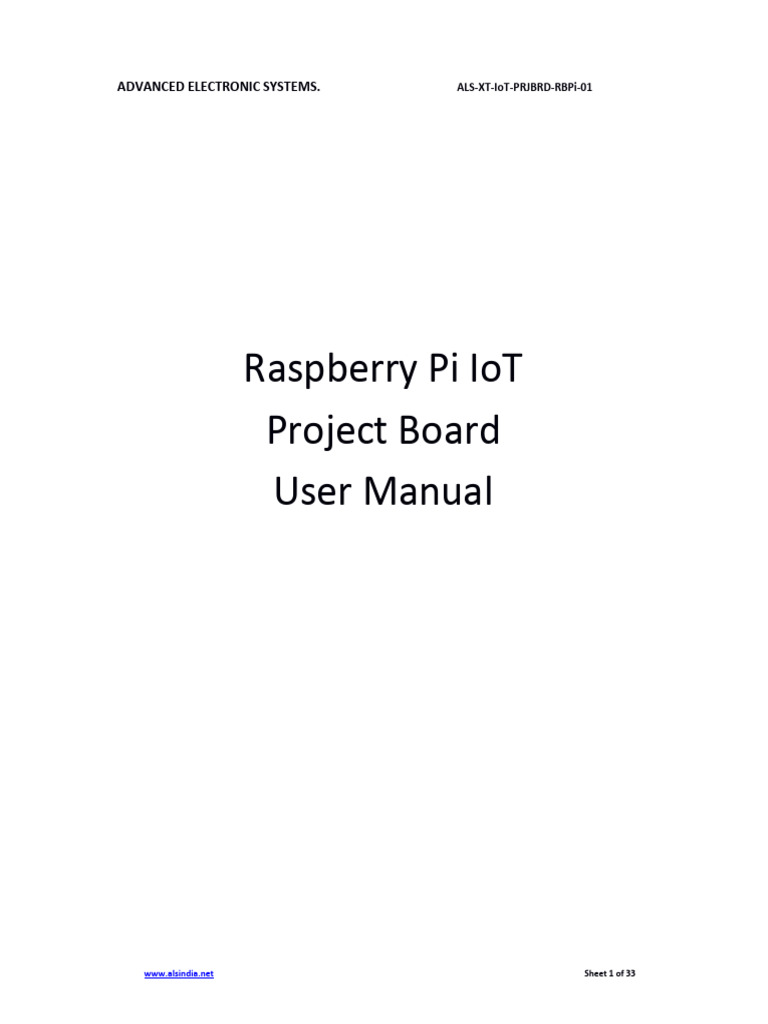 Raspberry Pi Project Board User Manual v1.0 | PDF | Representational State Transfer | World Wide Web