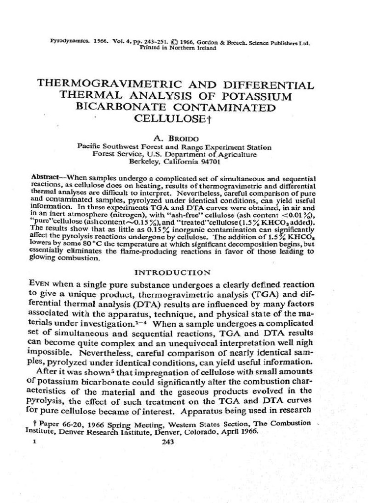 TGA Cellulose | PDF | Science & Mathematics