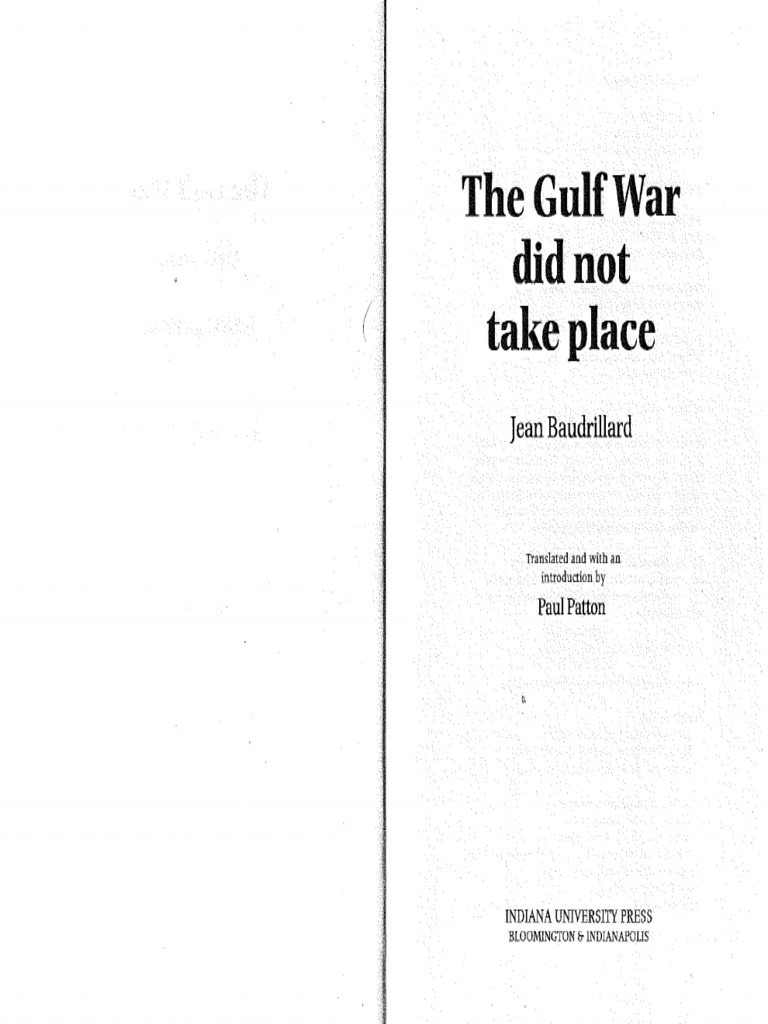 Baudrillard Gulf War | PDF