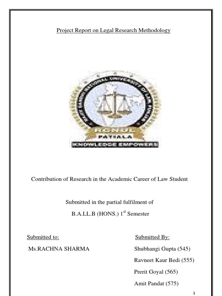 Research - in - Law (LM PROJECT) | PDF | Scientific Method | Science