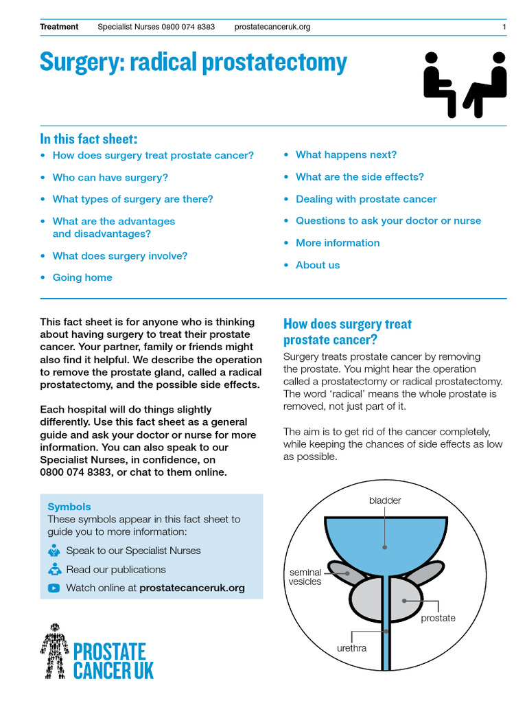 Surgery: Radical Prostatectomy | PDF | Urinary Incontinence | Prostate