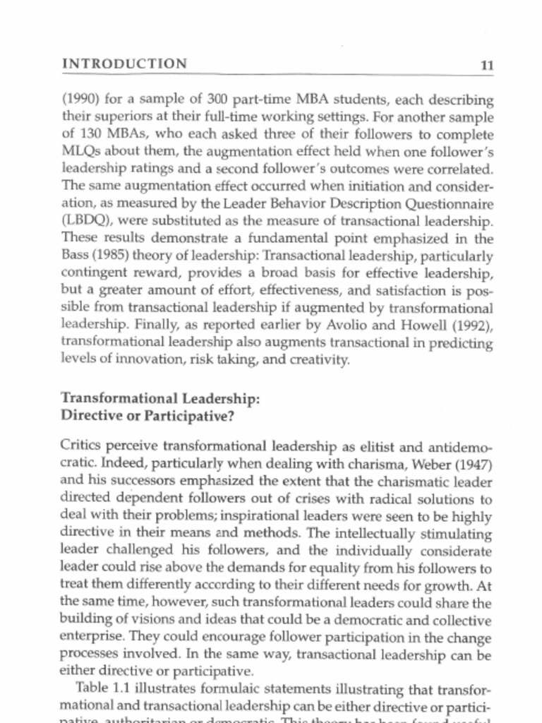 1 Bass & Riggio (2006) Transformational Leadership (1) - 11-15 | PDF