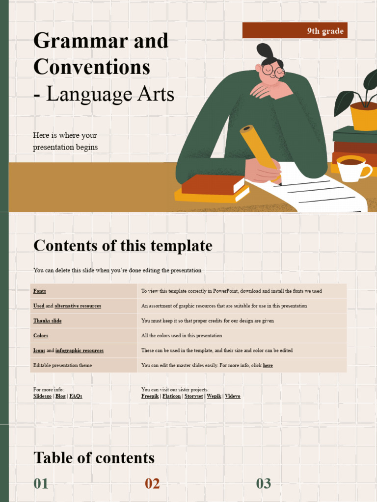 Grammar and Conventions - Language Arts - Slide | PDF | Planets ...