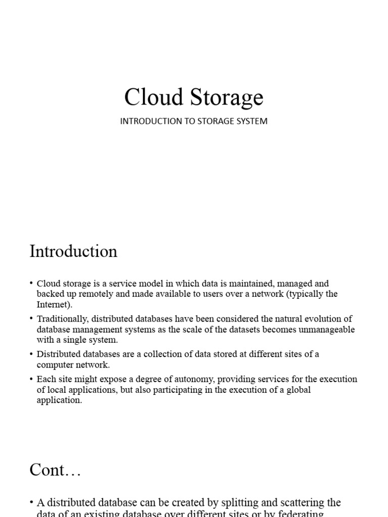 CH-4 Cloud Storage | PDF