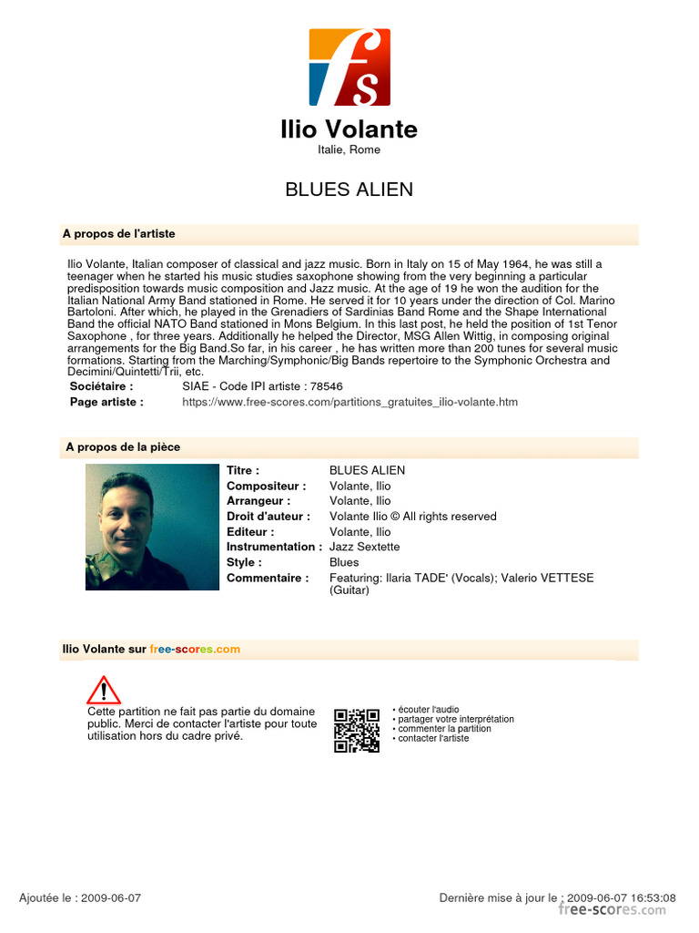 Blues Alien | PDF | Popular Music | Musical Compositions