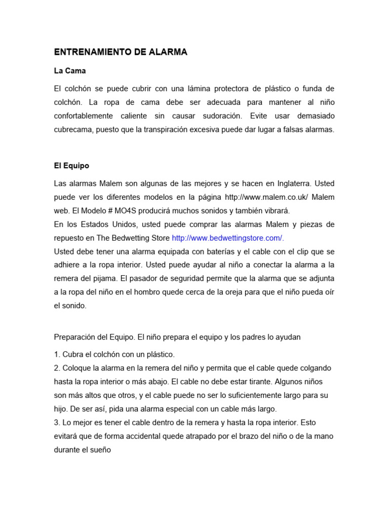 Entrenamiento de Alarma | PDF