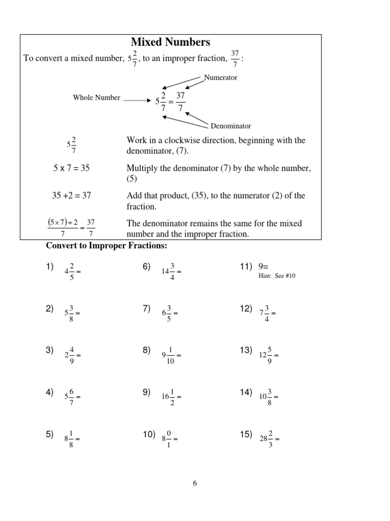fractions-comp-packet (1) (1)_removed (1) | PDF | Number Theory ...