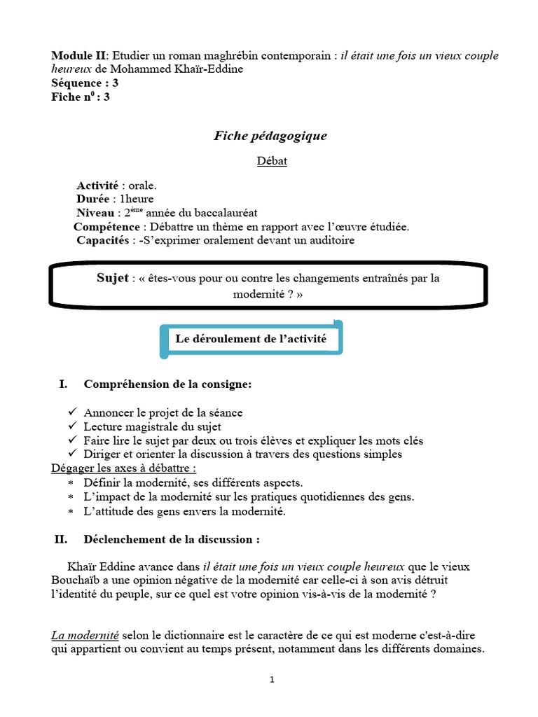 fiche n3 orale | PDF