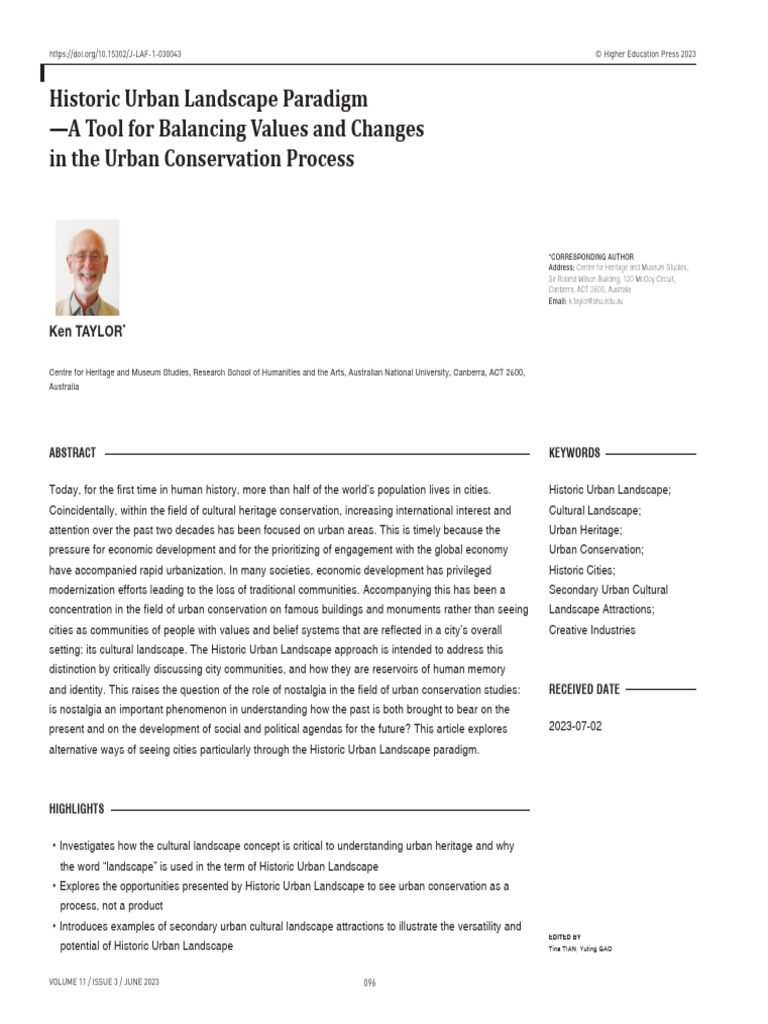 Historic Urban Landscape Paradigm—A Tool for Balancing Values and ...