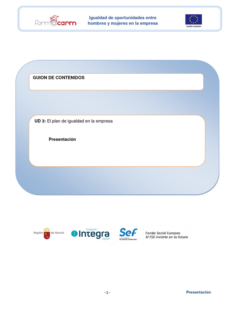 Igualdad UD3 PRESENTACION | PDF