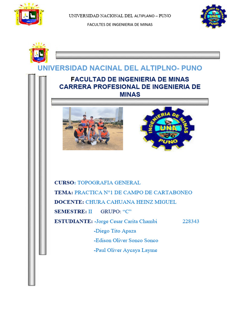 Universidad Nacinal Del Altiplno Heing 2 | PDF | Medición | Topografía