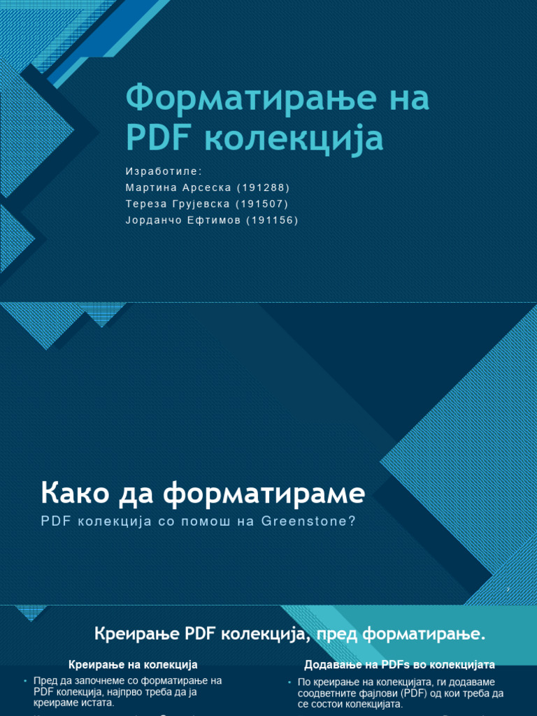 Formatting A PDF Collection | PDF