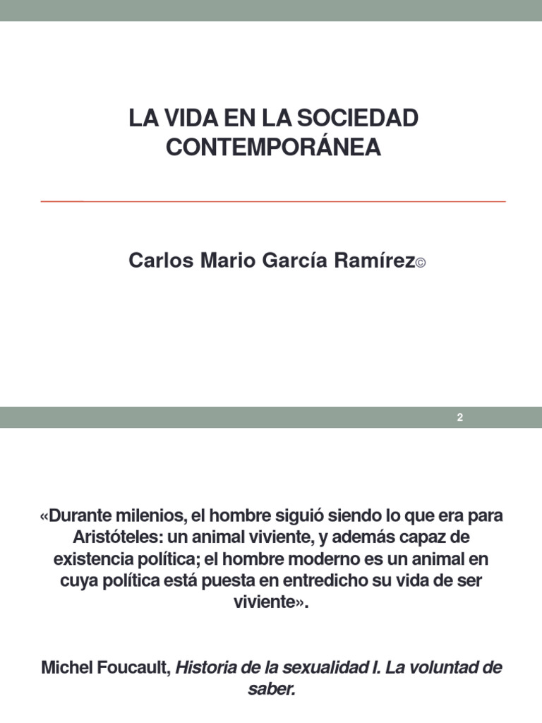La Vida en La Sociedad Contemporánea | PDF