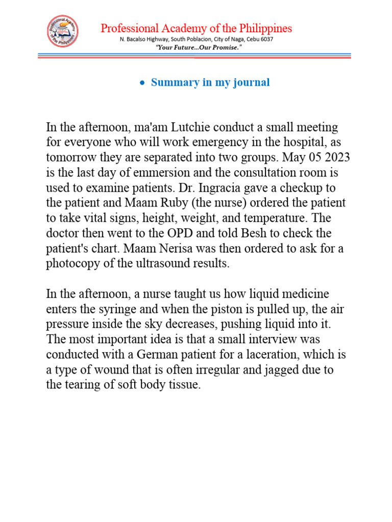 Hospital Emergency Training Summary | PDF