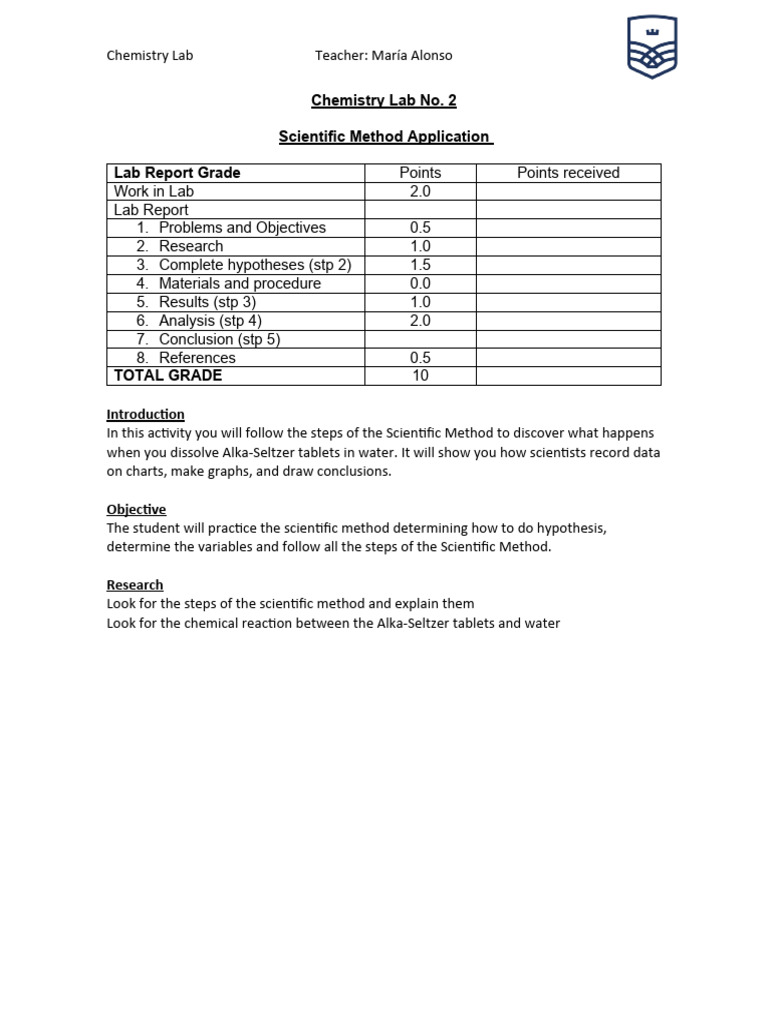 Lab No. 2 - Scientific Method 1 | PDF