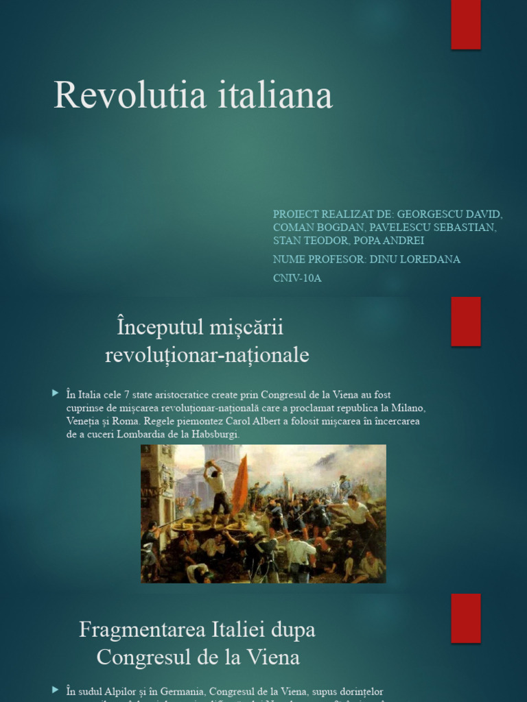 Revolutia Italiana | PDF