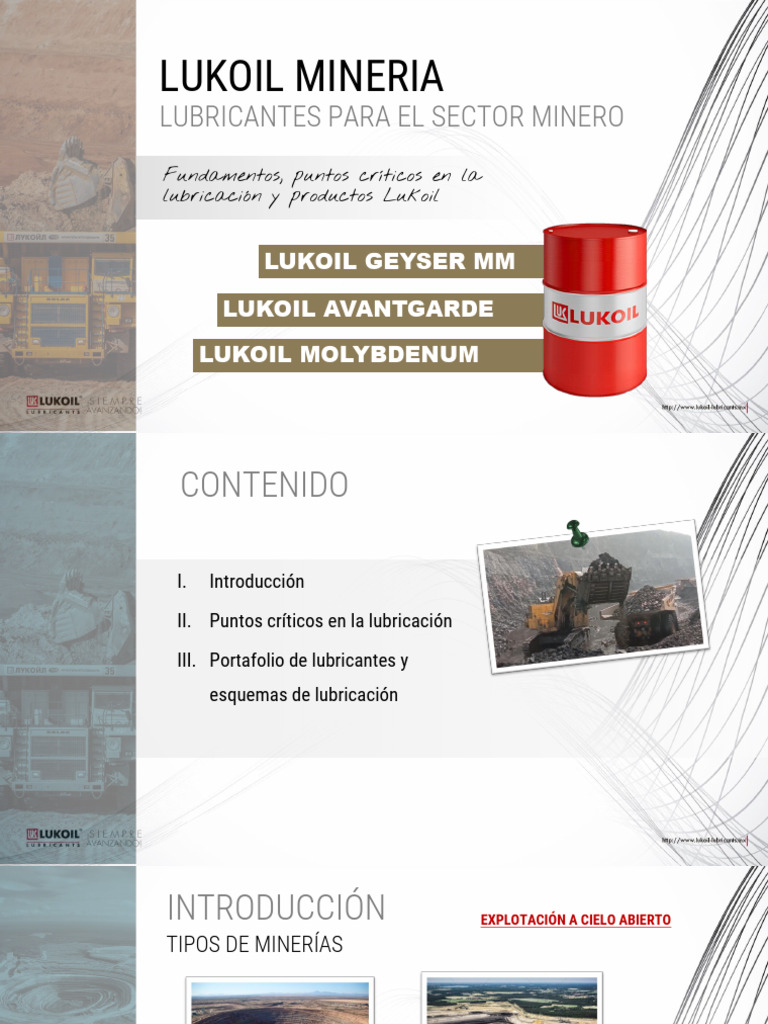 Lubricación Eficiente en Minería Lukoil | PDF | Tecnología