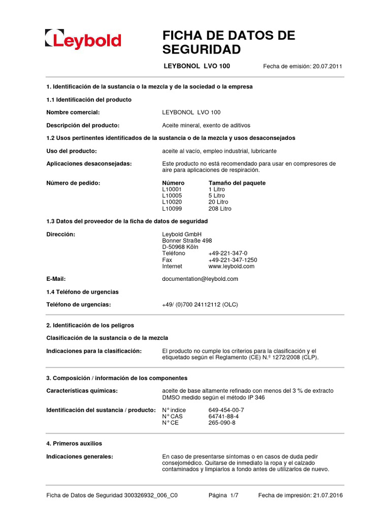 Leybonol Lvo 100 | PDF