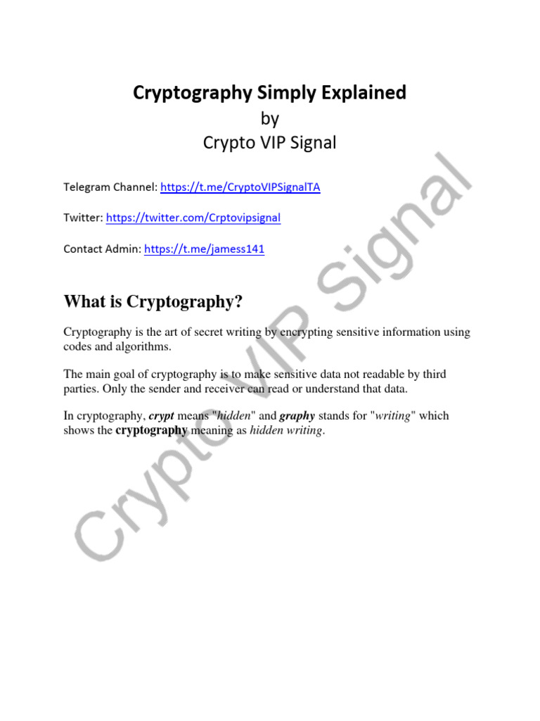 Cryptography Simply Explained | PDF | Key (Cryptography) | Cryptography