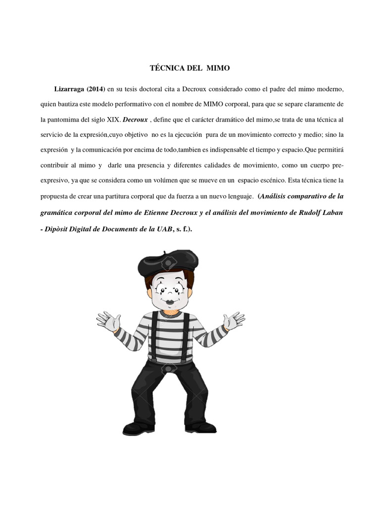 Técnica Del Mimo | PDF