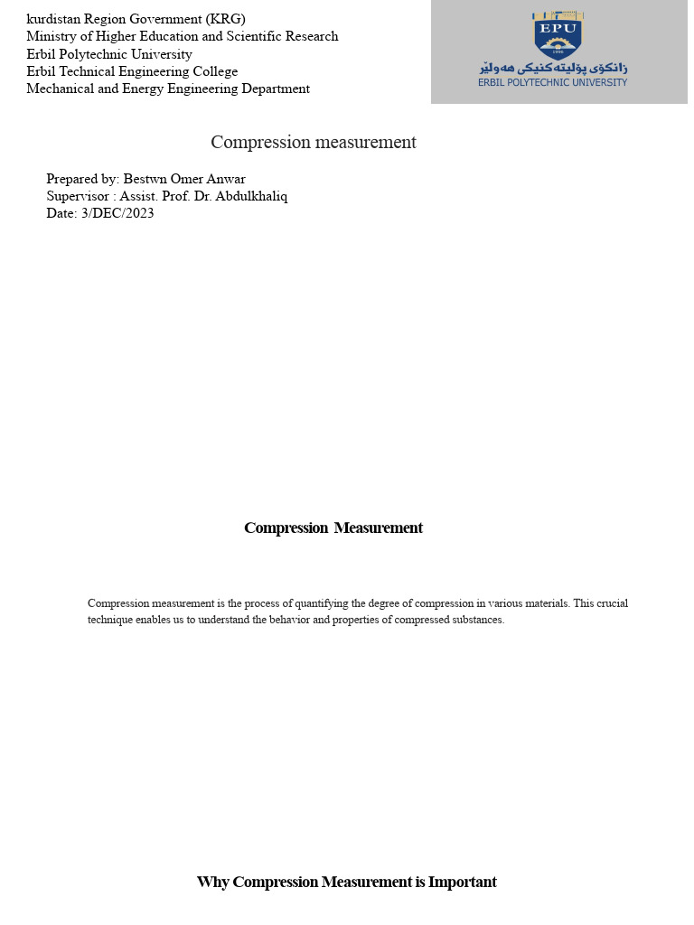 Compression Measurement | PDF