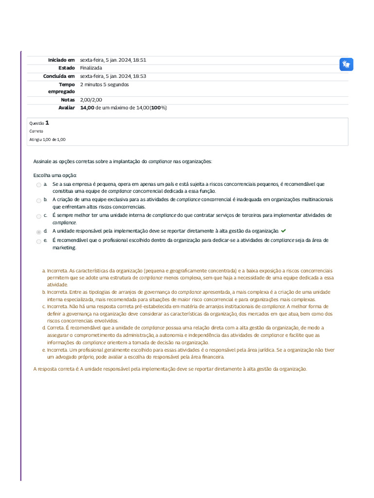 Exercício Avaliativo - Módulo 3 - Revisão Da Tentativa | PDF
