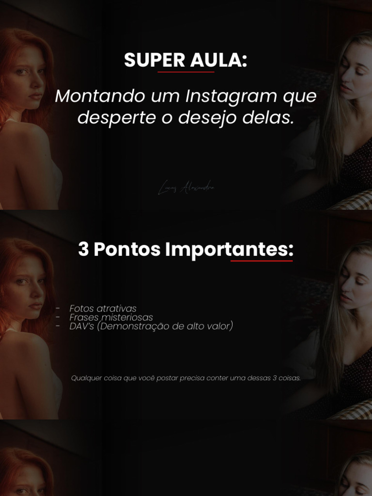 Super Aula Montando Um Instagram Que Desperta o Desejo Delas | PDF