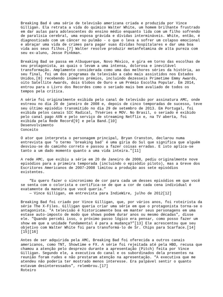 O Que É Breaking Bad | PDF