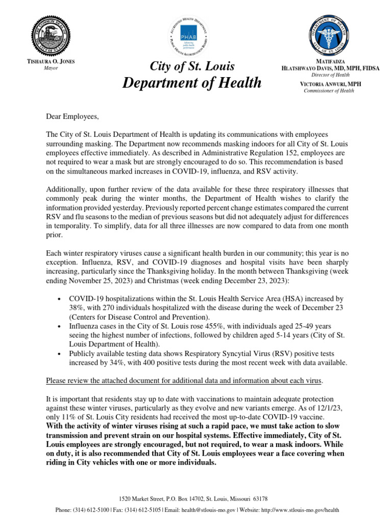 Masking Reg Letter 1-5-2024 | PDF