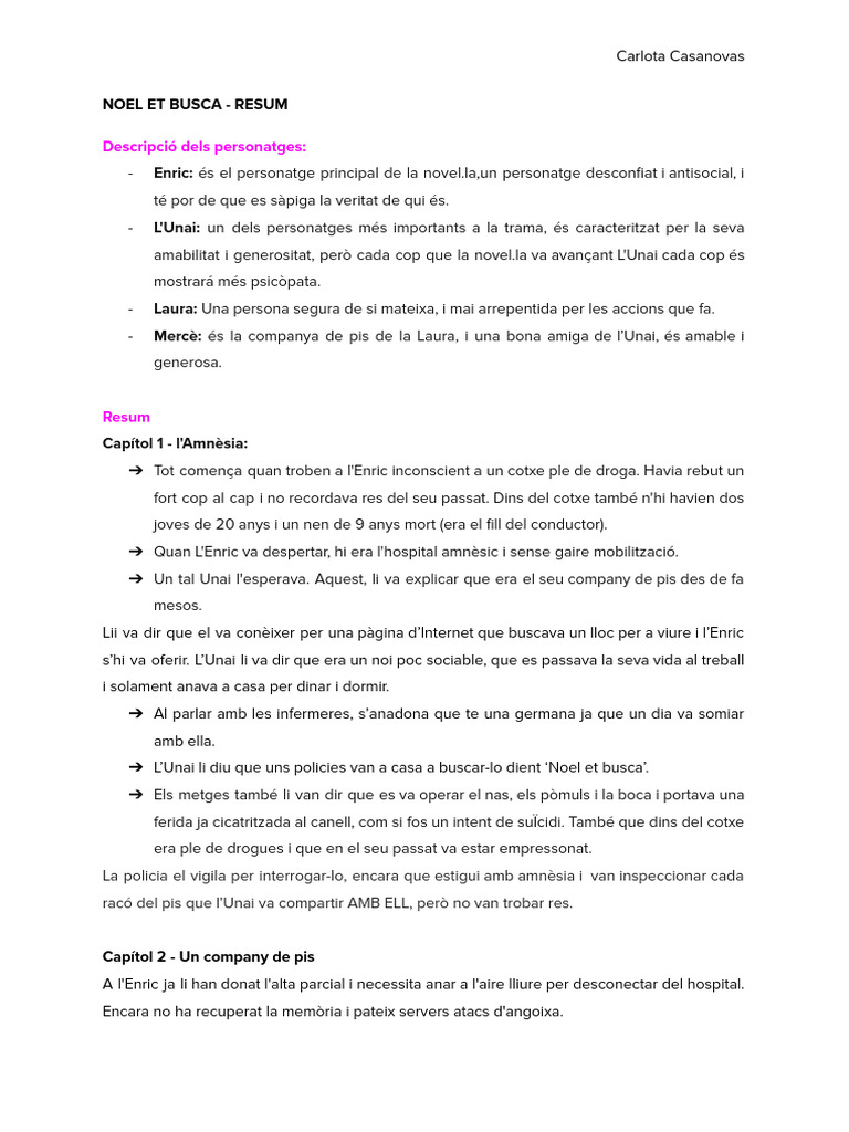 Noel et busca - resum | PDF