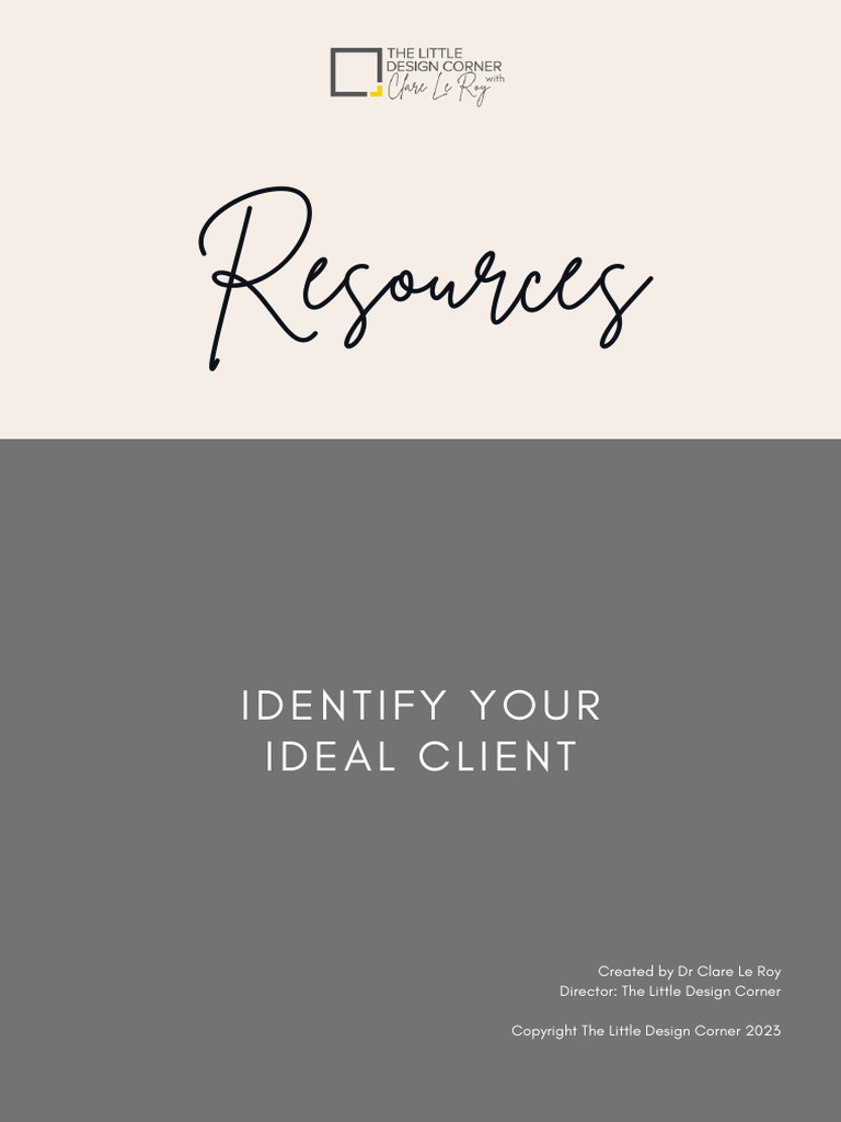 Ideal Client Worksheet Lead Magnet | PDF