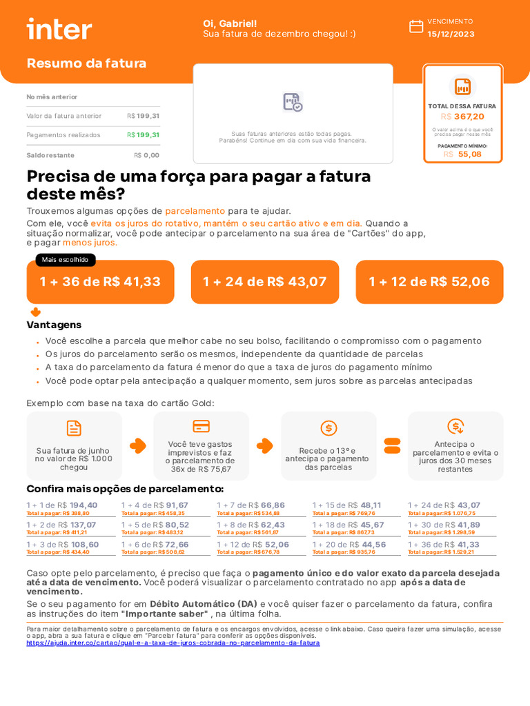 Fatura Banco Inter-2 | PDF