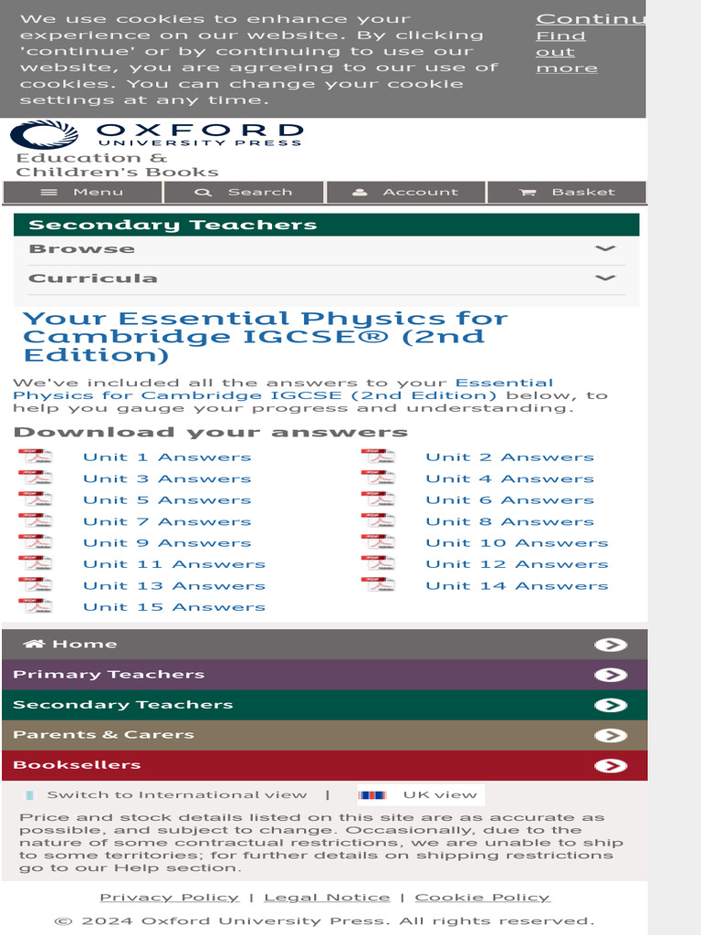 Your Essential Physics For Cambridge IGCSE® (2nd Edition) | PDF | Wellness