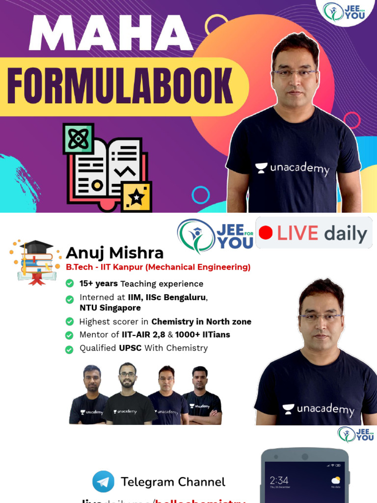 [JEE for You] - MAHA Formula Book - 29th Jan | PDF