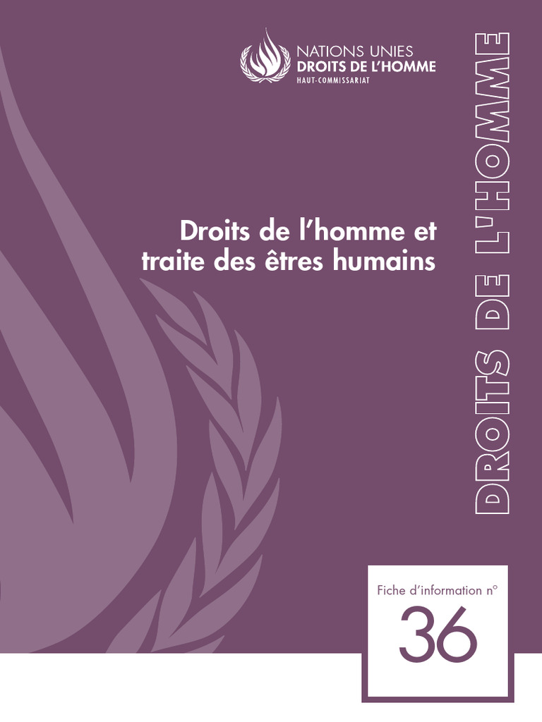 Droits de L'homme Et Traite Des Êtres Humains | PDF | Traite des êtres ...