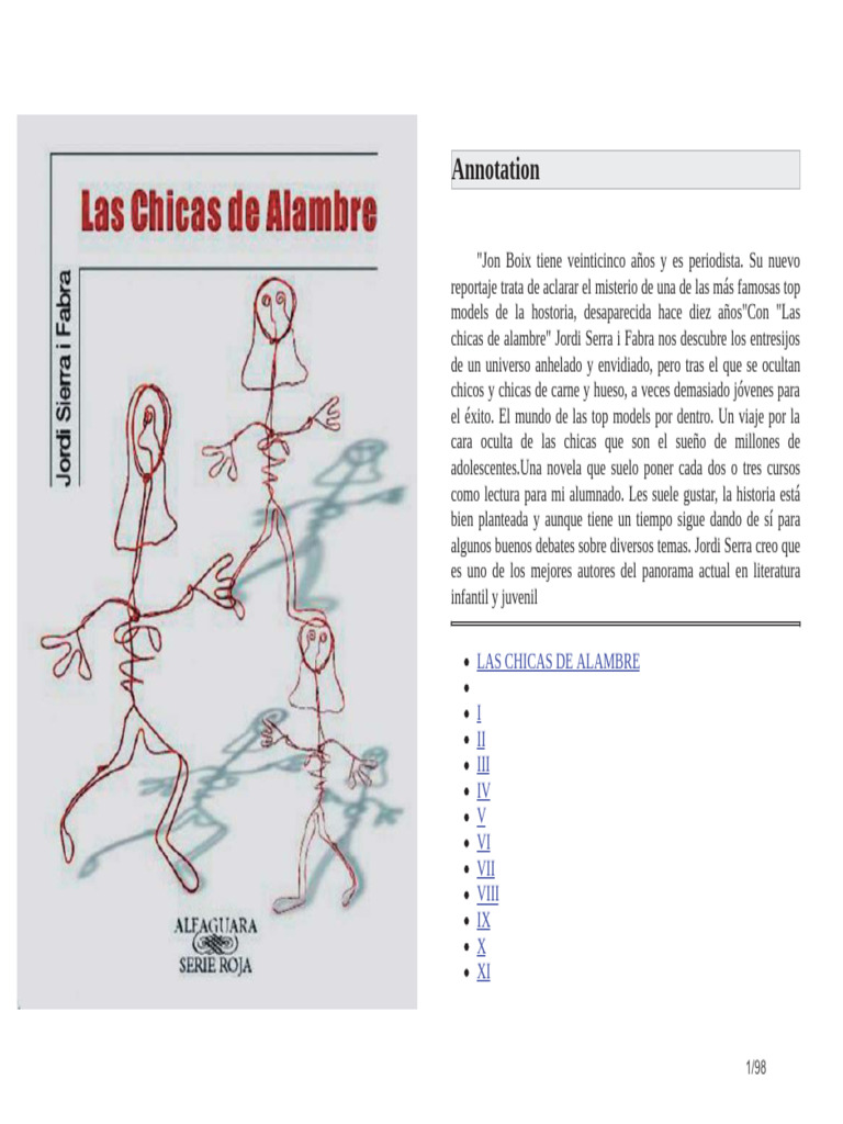 Las Chicas de Alambre (2xhoja98) - Jordi Sierra I Fabra | PDF