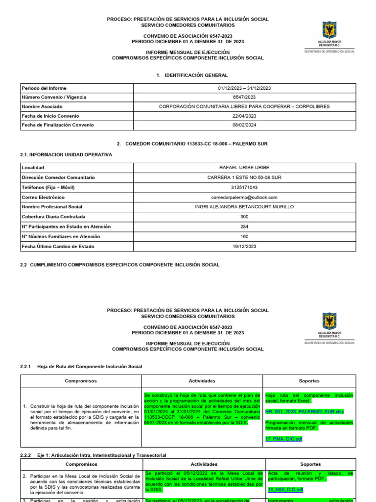 6547-2023 Inf Eje INC SOC DIC 2023 | PDF