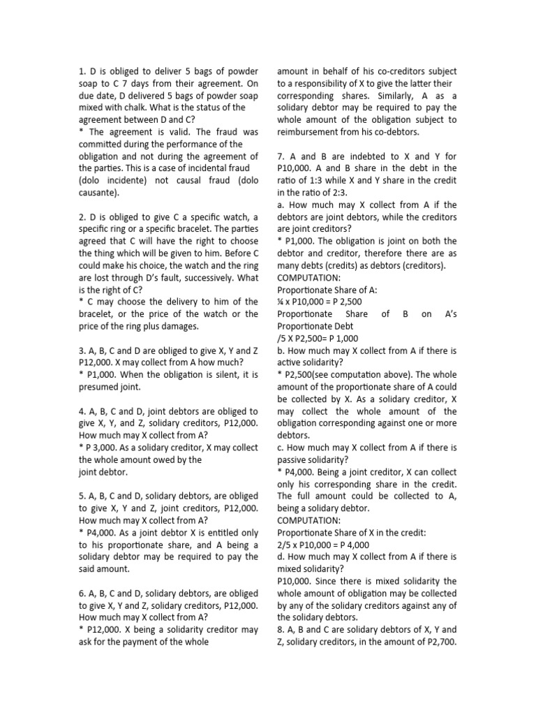 oblicon sample questions | PDF