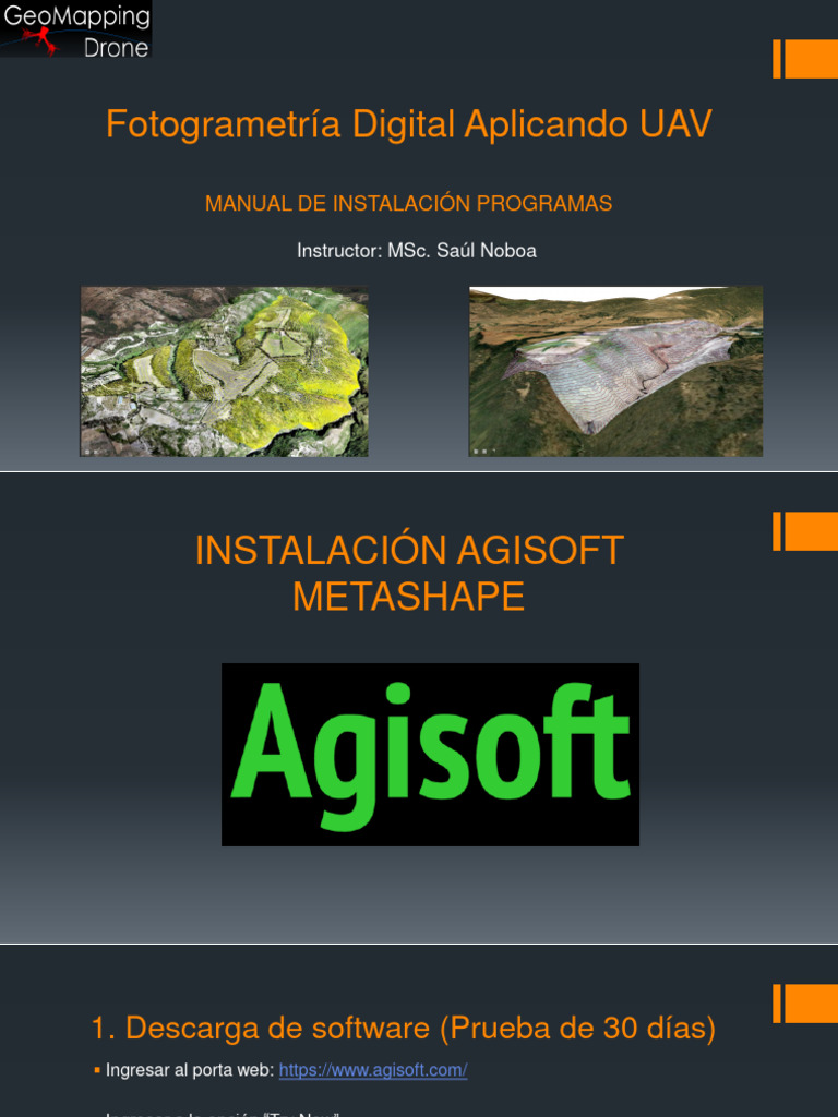 Manual Instalación Agisoft - Prueba 30 Dias | PDF
