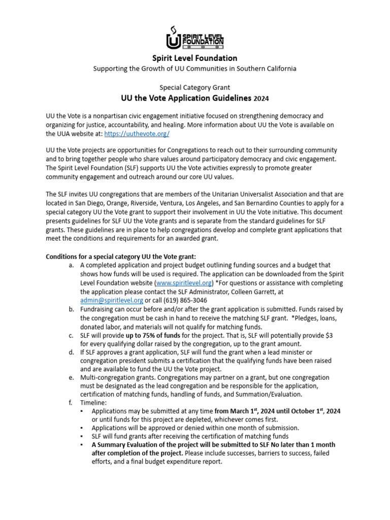 Uu The Vote Guidelines 2024 | PDF