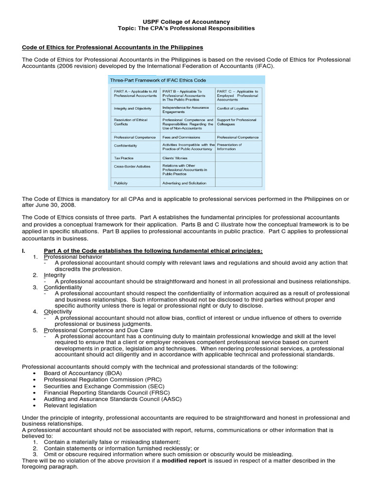 Lecture Notes Code Of Ethics Pdf Audit Policy