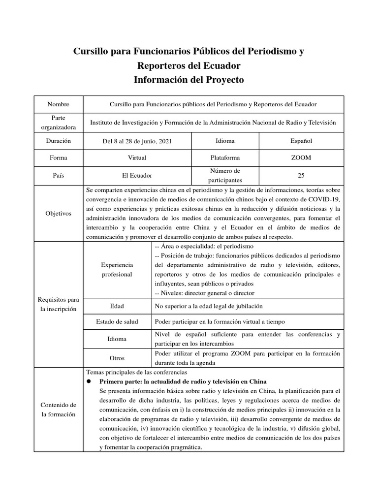 2 Informacion Del Programa | PDF